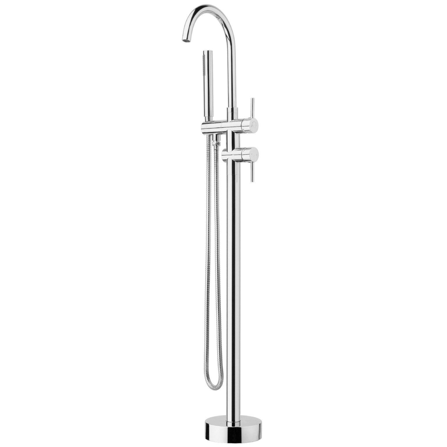 Floor Mounted Bath Filler with Mixer & Hand Shower | Voda Plumbingware