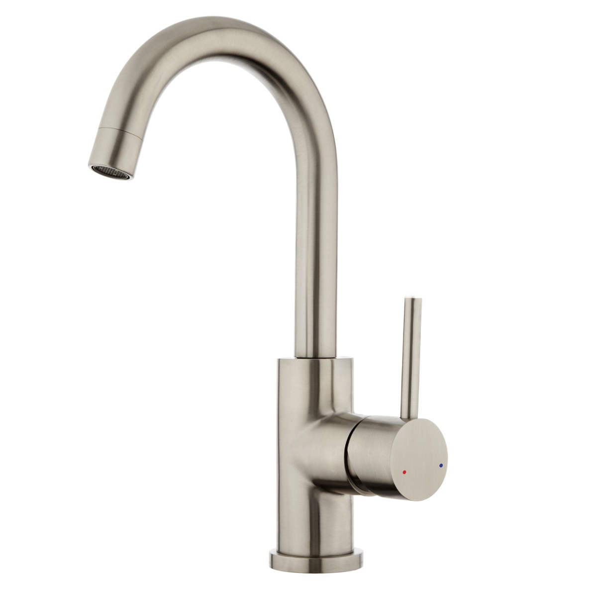 Stainless Minimal Gooseneck Basin Mixer | Voda Plumbingware