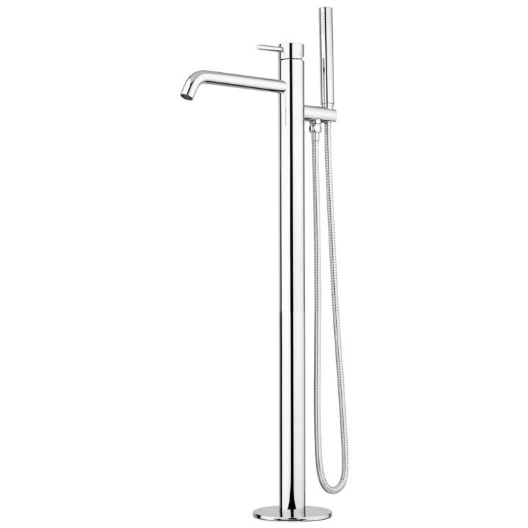 Storm Floor Mounted Bath Mixer with Hand Shower | Voda Plumbingware